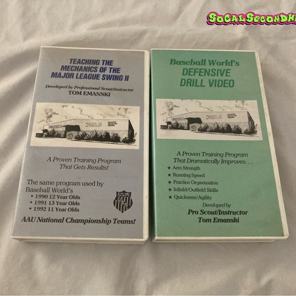 Other | Lot Of 2 Tom Emanski Vhs Tapes Teaching The Mechanics Of The ...